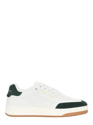 Saint Laurent SL61 Low Top Sneaker White & Bottle Green