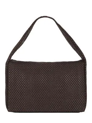 ST. AGNI Lattice Everyday Satchel Bag - Coffee