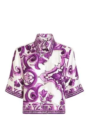 Dolce & Gabbana Majolica-print Silk Shirt - Multicolor