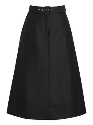 MONCLER Cotton-Poplin Midi Skirt