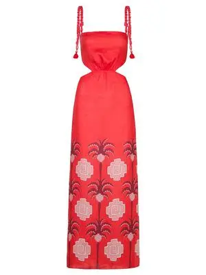 Johanna Ortiz Beach Harmony Maxi Dress - Red
