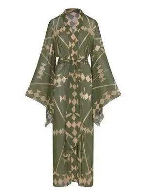 Johanna Ortiz Belted Kimono - Green