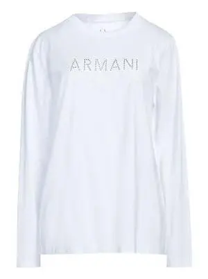 Armani Exchange Cotton Jersey T-shirt With Appliqués - White