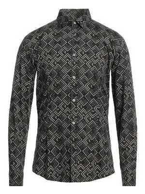 DANIELE ALESSANDRINI Shirt Size Cotton, Elastane - Black