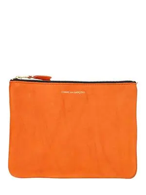 Comme Des Garçons Textured Leather Pouch - Orange