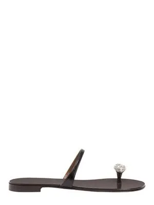 GIUSEPPE ZANOTTI Icon Ring Flat Sandals - Black