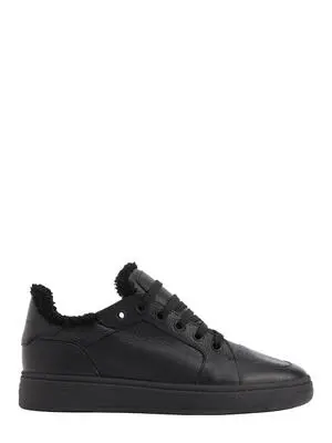 GIUSEPPE ZANOTTI Low-top Leather Sneakers - Black