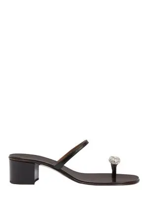 GIUSEPPE ZANOTTI Icon Ring 40 Thong Sandals - Black