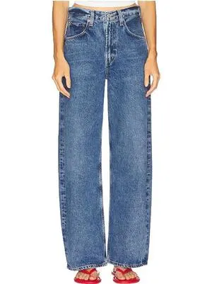 AGOLDE AGOLDE Low Curve Jeans In Medium Wash Denim Denim-medium