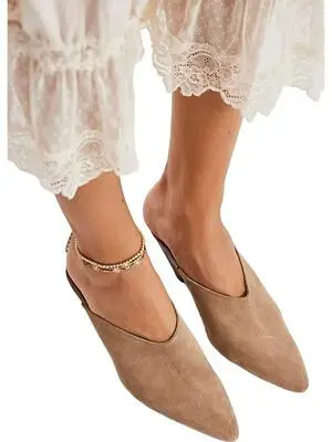 Free People Stellar Mules - Faded Saddle Suede