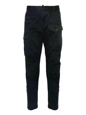 Dsquared2 Tapered Cropped Cargo Trousers - Blue