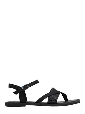 Toms Lexie Flat Sandals - Black
