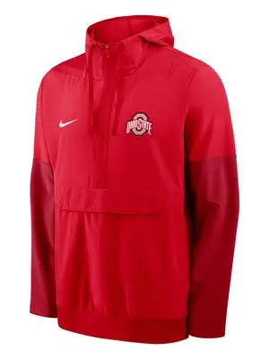 Nike Ohio State Anorak 1/2-zip Hooded Jacket - Red