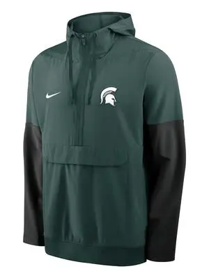 Nike Michigan State Anorak 1/2-zip Hooded Jacket - Green