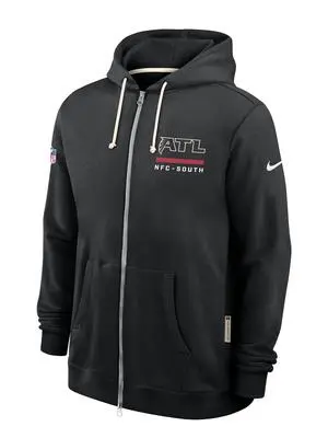 Nike Atlanta Falcons Utility Player Sideline Dri-fit Nfl Full-zip Hoodie - Black