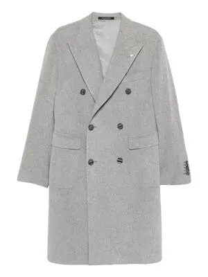 Tagliatore Double-breasted Patch-pocket Coat - Grey