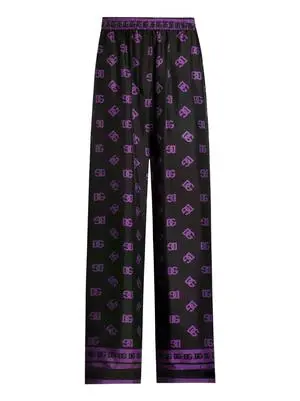 Dolce & Gabbana Dna Silk Trousers - Black