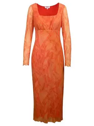 Opening Ceremony Empire Mesh Dress - Orange