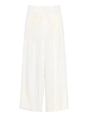 Peserico Pleated Wide-leg Trousers - Neutrals