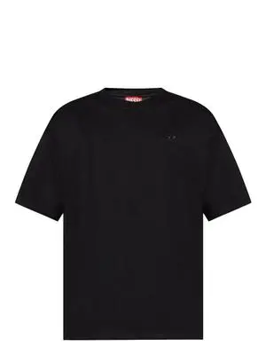 DIESEL Logo-embroidered Back-print T-shirt - Black