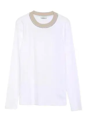 Peserico Embellished Round-neck Top - White