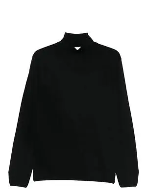 Canali Long-sleeved Wool Sweater - Black