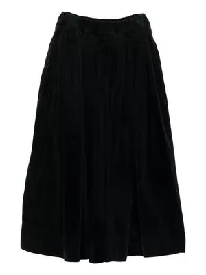 RICORRROBE Pleated Velvet A-Line Skirt