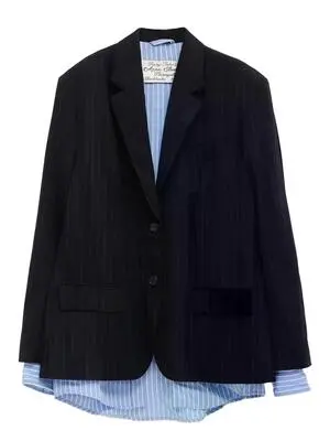 Acne Studios Pinstripe Single-breasted Blazer - Blue