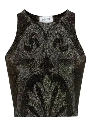 Wolford Metallic Jacquard Top - Black
