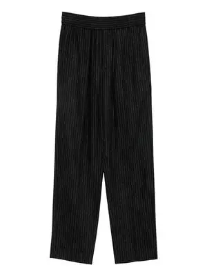 Isabel Marant Pinstripe Wool Trousers - Grey