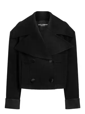 Dolce & Gabbana Double-breasted Cropped Jacket - Black