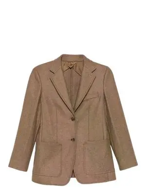 Max Mara Patch-pocket Notched Jacket - Brown