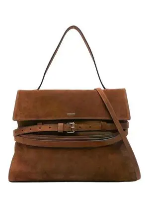 Moschino Belted Suede Tote Bag - Brown