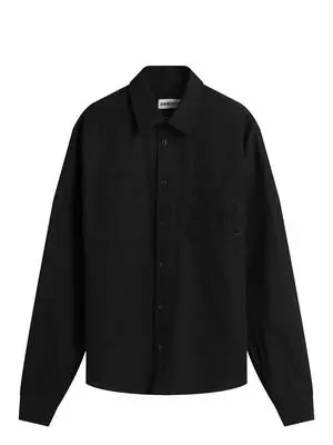 ANNIE HOOD College Linen Shirt - Black