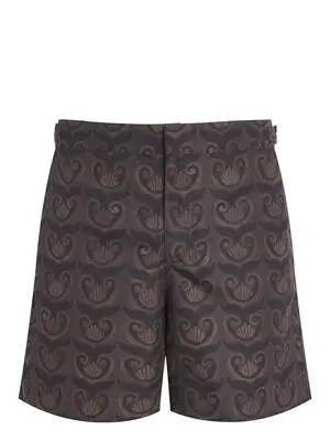 Commas Printed Tailored Swim Shorts - Brown