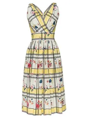 Lena Hoschek Caterina Printed Stretch-cotton Midi Dress - Multi