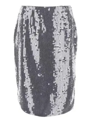 REMAIN BIRGER CHRISTENSEN Sequin-Appliqué Tech Fabric Skirt