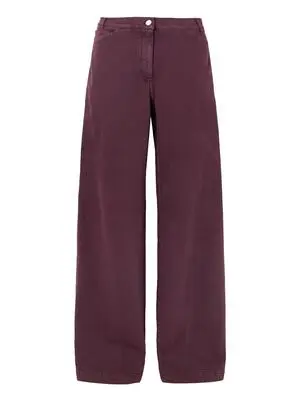 Another Tomorrow Organic Wide-leg Jeans - Burgundy