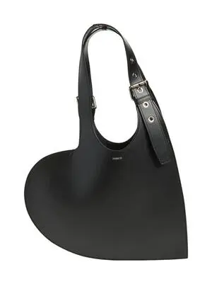 Coperni Heart Leather Tote - Black/black