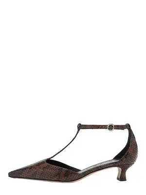 AeydĒ Liz T-strap Pumps - Moka