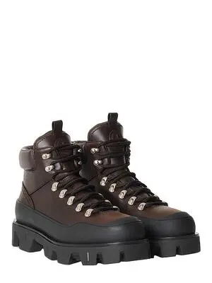 Moncler Peak Trek Lace Up Hiking Boots - Brown
