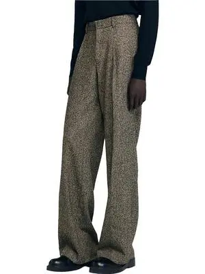 SANDRO Wide Leg Trousers