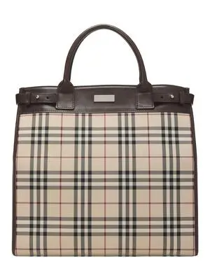 Burberry House Check Convertible Tote - Brown