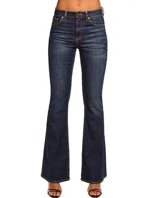 Ramy Brook Helena High-rise Flare Jeans - Dark Rinse