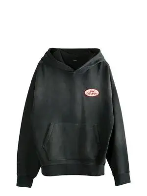 Amiri Station Patch Cotton Hoodie - Black
