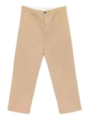 NINE:INTHE:MORNING Button-fly Cotton Trousers - Brown