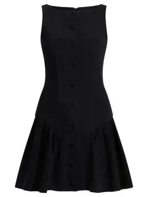 Cinq À Sept Royce Button-front Dress - Black
