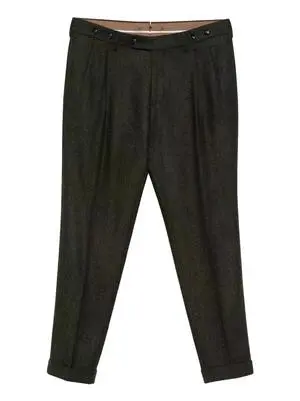 BERWICH Barber Pleated Trousers Green