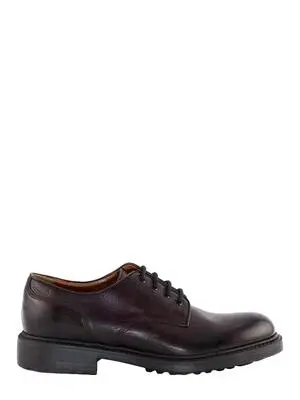 DOUCAL'S Leather Lace-up Derby Shoes - Red