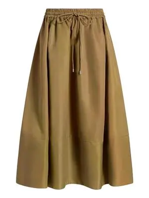 Cinq À Sept Drawstring A-line Midi Skirt - Brown